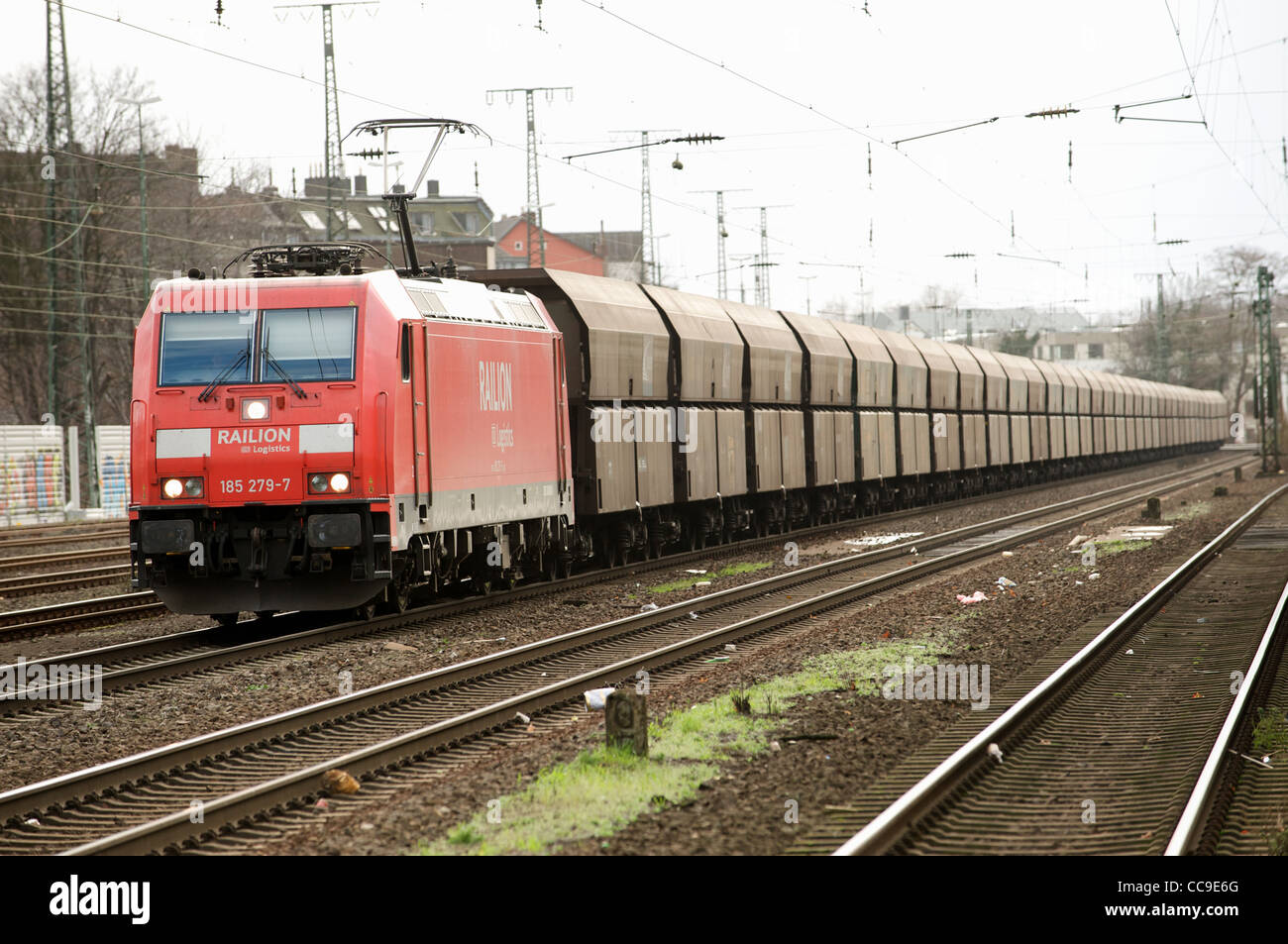 Freight train Germany Stock Photo - Alamy