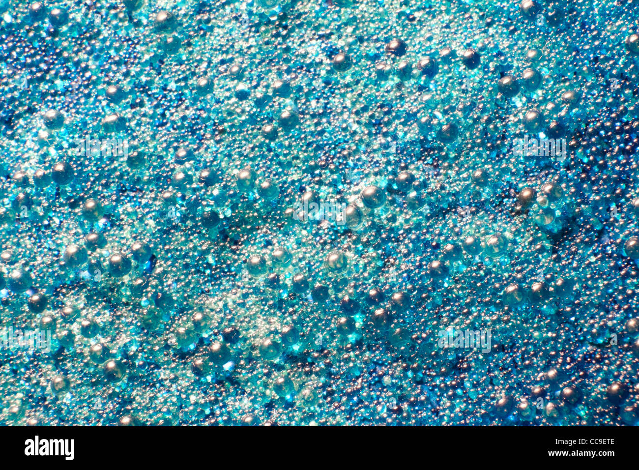 abstract background with translucent beadlets in blue ambiance Stock ...