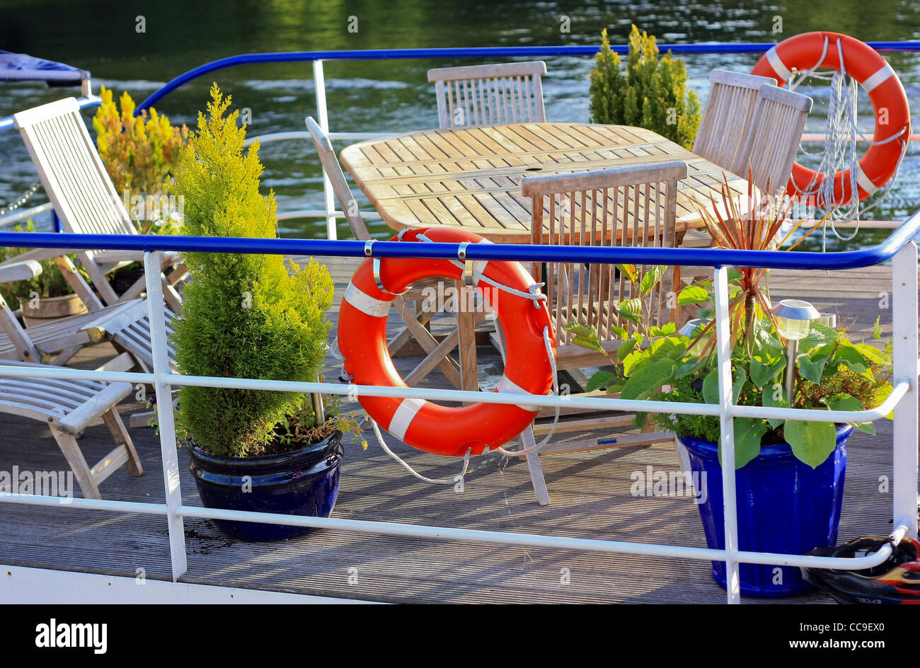 Relaxing area on the board Stock Photo - Alamy