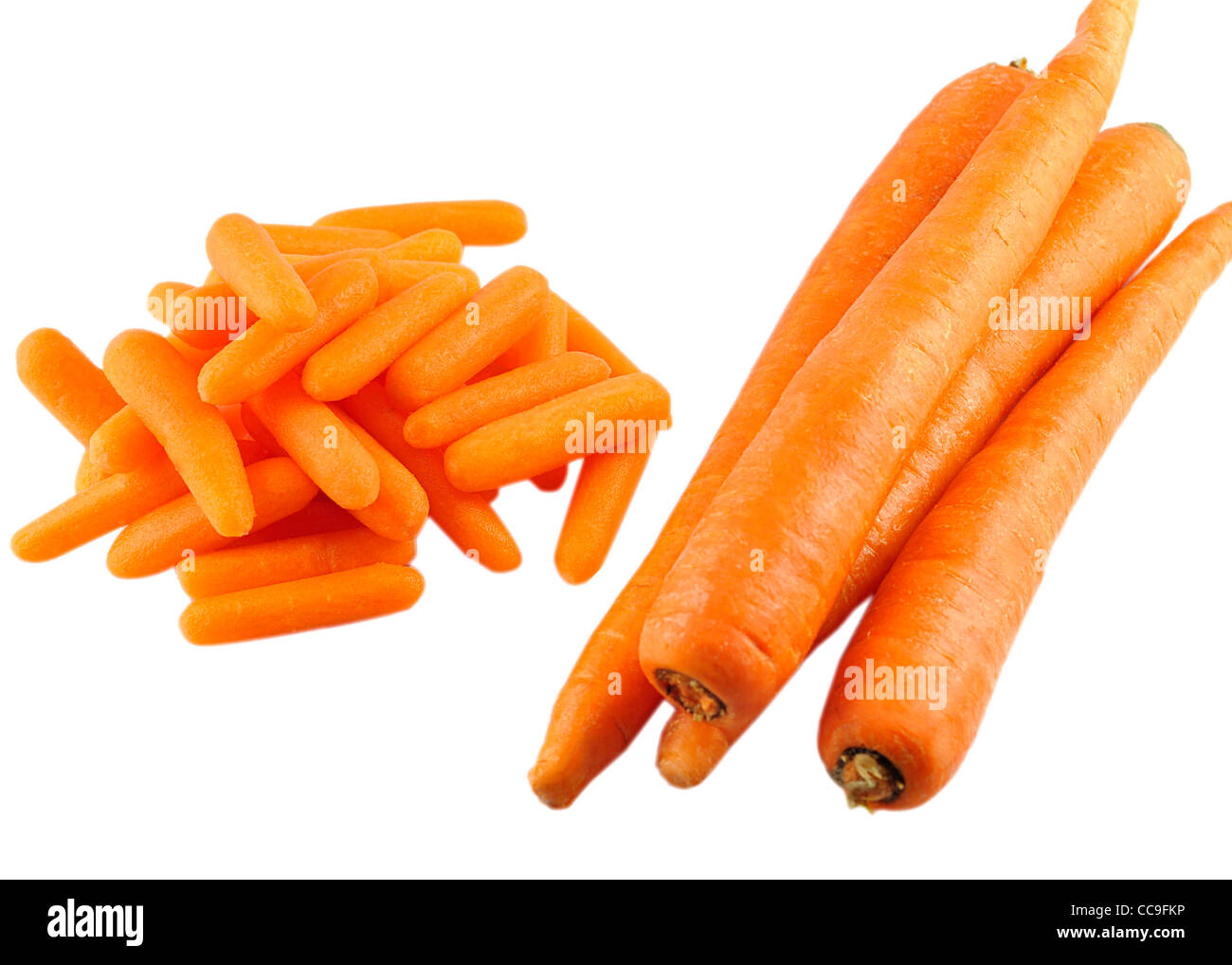 baby and big carrots on a white background Stock Photo - Alamy