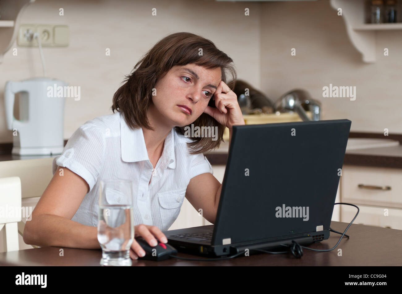 Depressed and tired business person at work Stock Photo - Alamy