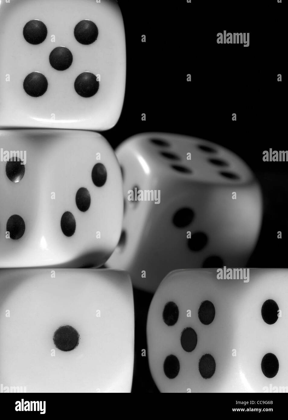 Dice symbol detail Black and White Stock Photos & Images - Alamy