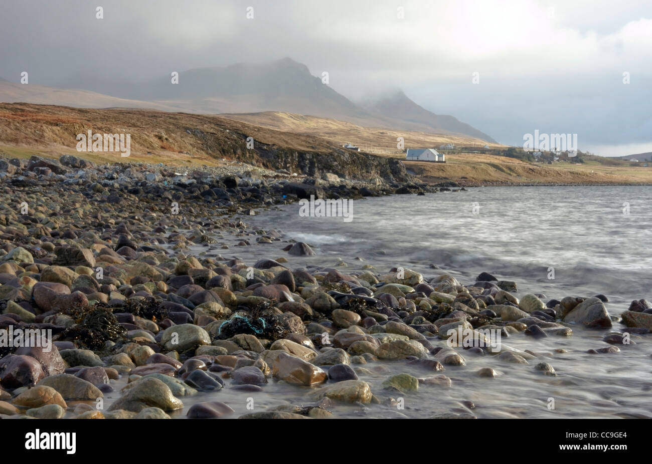 scottish coastal scenery with lots of pebbles Stock Photo - Alamy