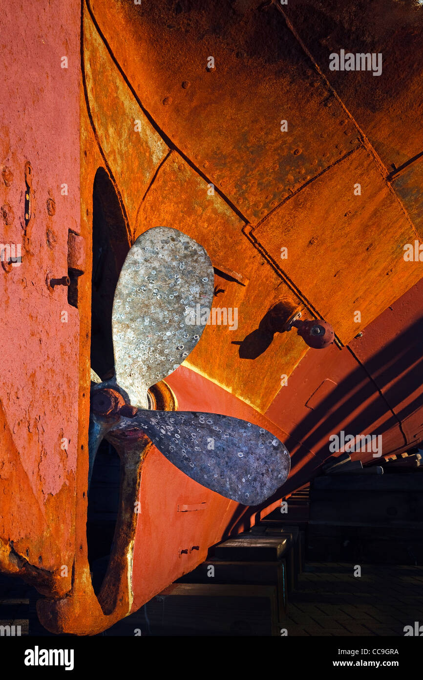 Hull of the S Y Carola, steam yacht built on the Clyde Glasgow in 1898 ...