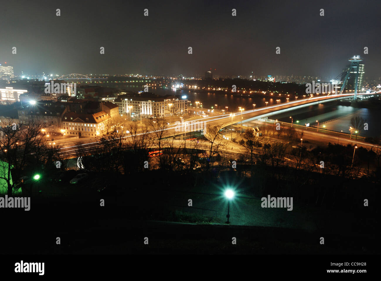 View of Bratislava, slovakia at night Stock Photo - Alamy