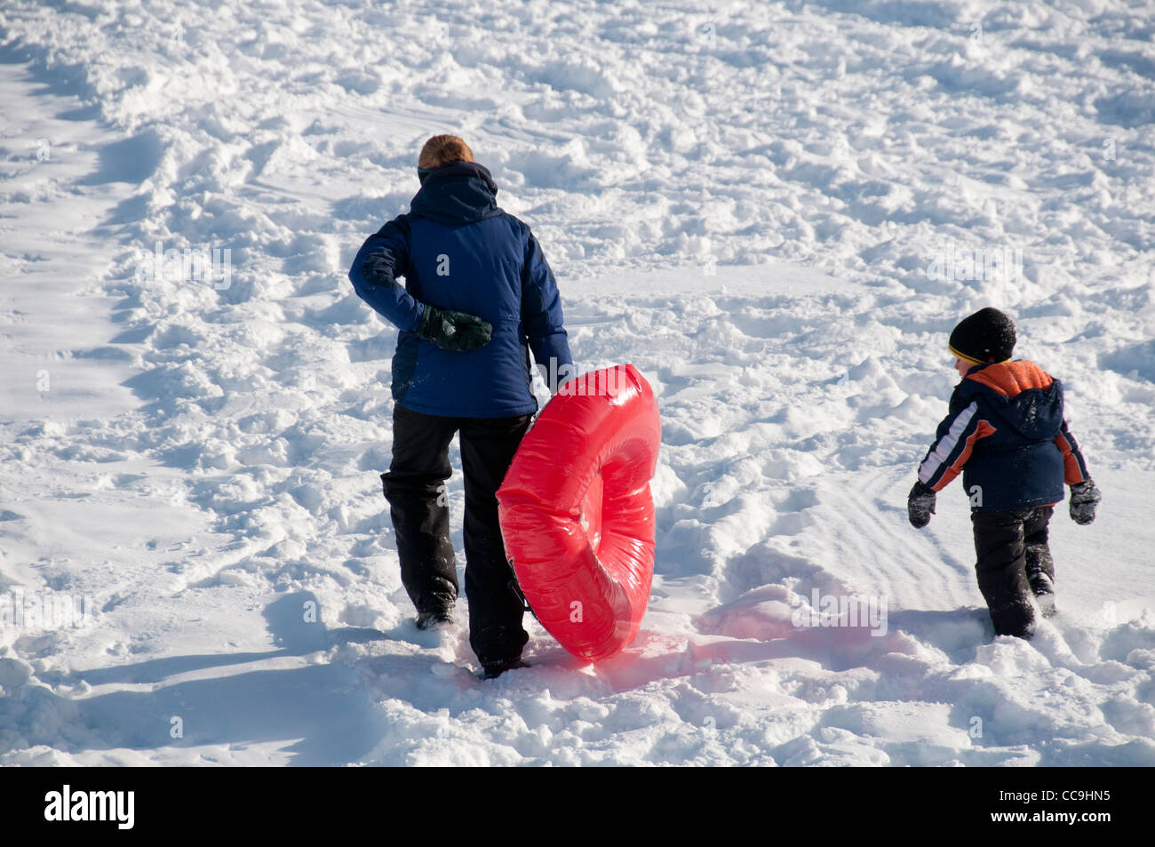 Winter fun on snow Stock Photo - Alamy