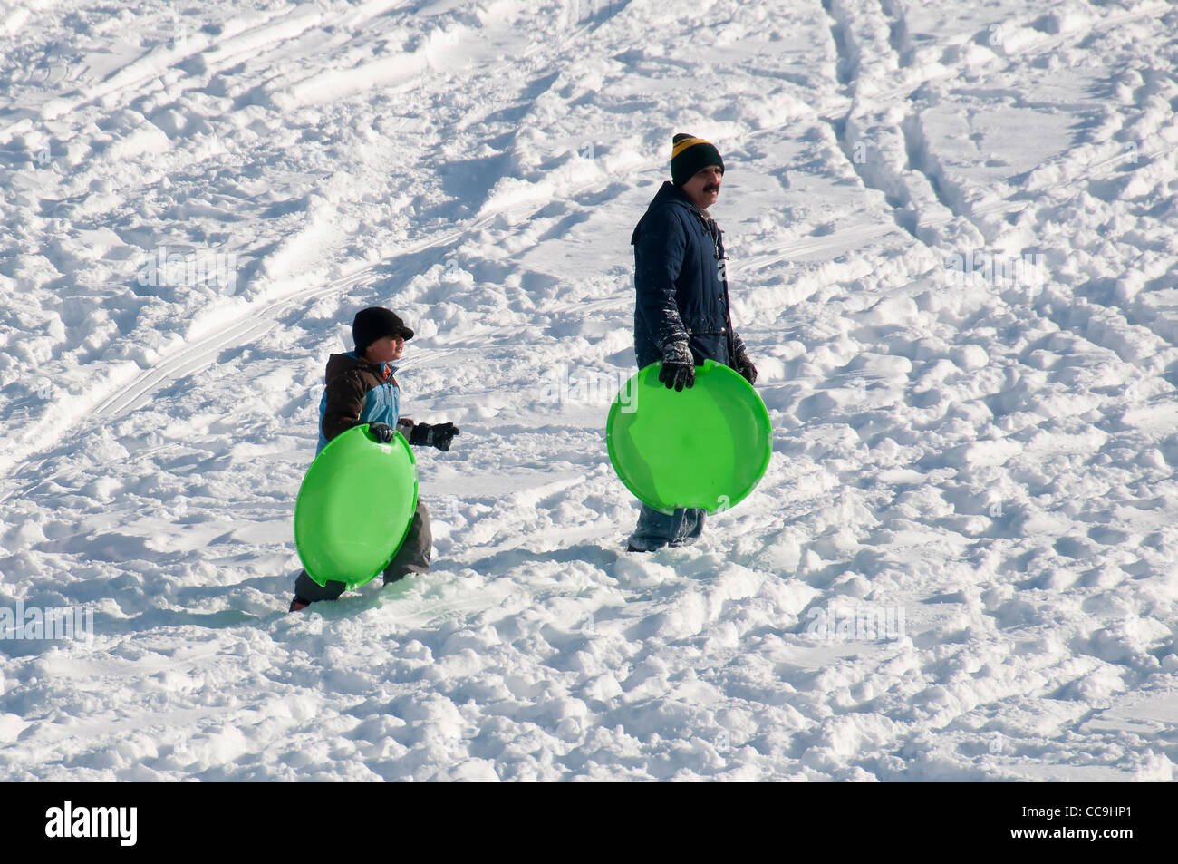 Winter fun on snow Stock Photo - Alamy