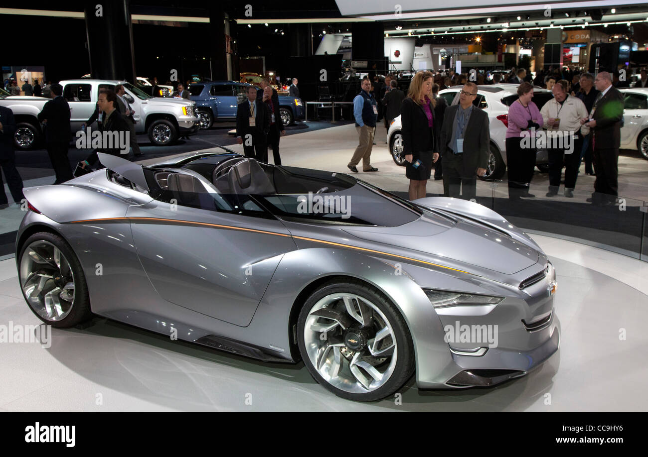 Detroit, Michigan - The Chevrolet Miray hybrid concept car on display ...