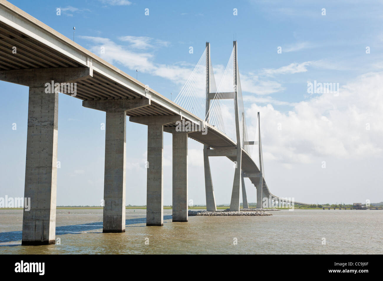 Sidney Lanier Bridge on Ocean Highway over the Saint Simons Sound ...