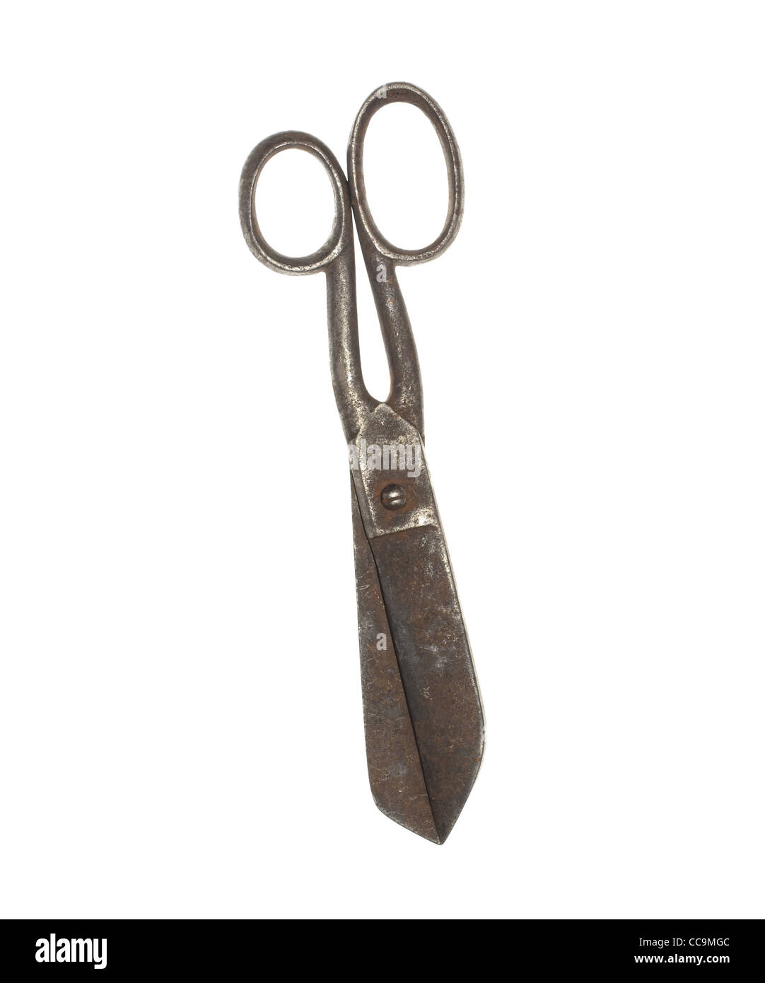 Big old rusty scissors isolated on a white background Stock Photo - Alamy