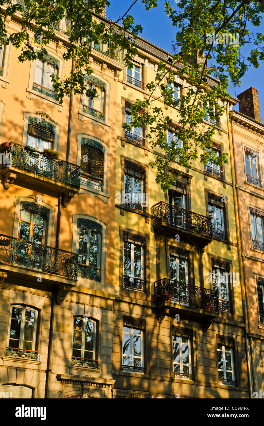 Apartment building, Lyon, France (UNESCO World Heritage Site Stock ...