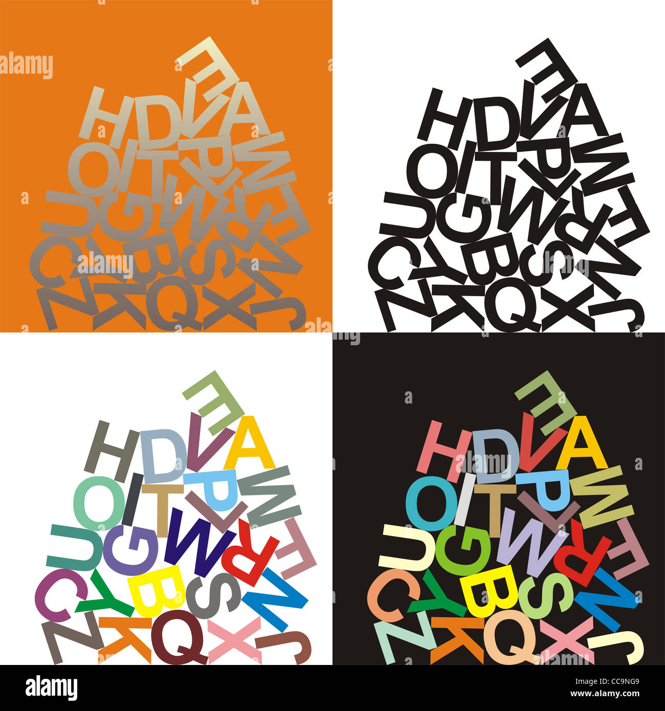 Vector - Alphabet - large letters Stock Photo - Alamy