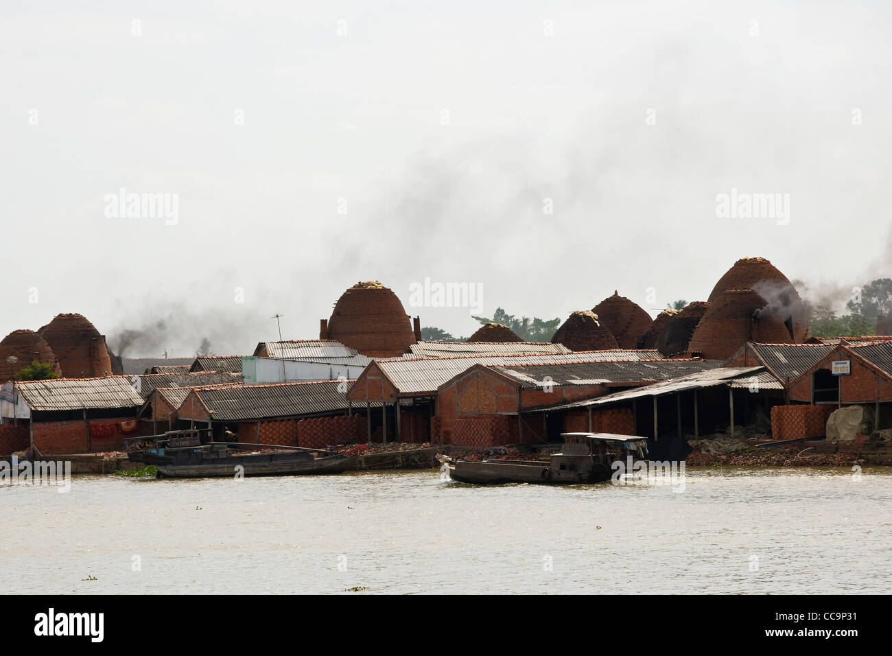 Brick factory, Mekong delta, Vietnam Stock Photo - Alamy