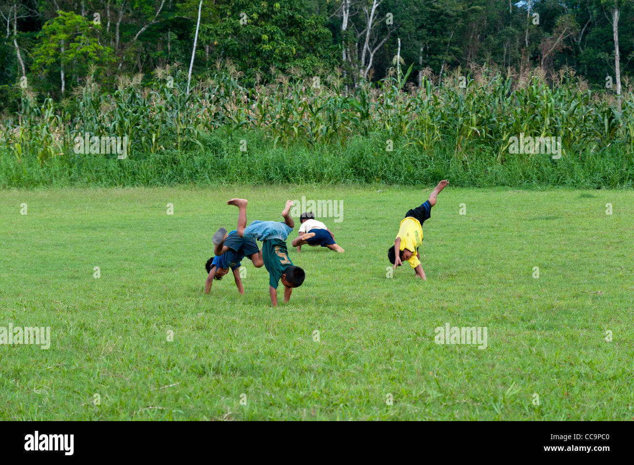 Peru playing kids fun grass hi-res stock photography and images - Alamy