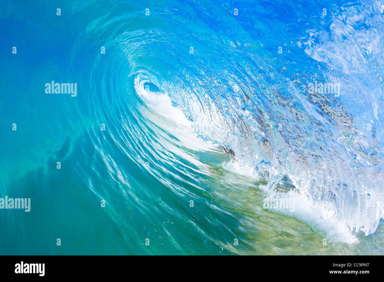 Blue Ocean Wave Stock Photo - Alamy