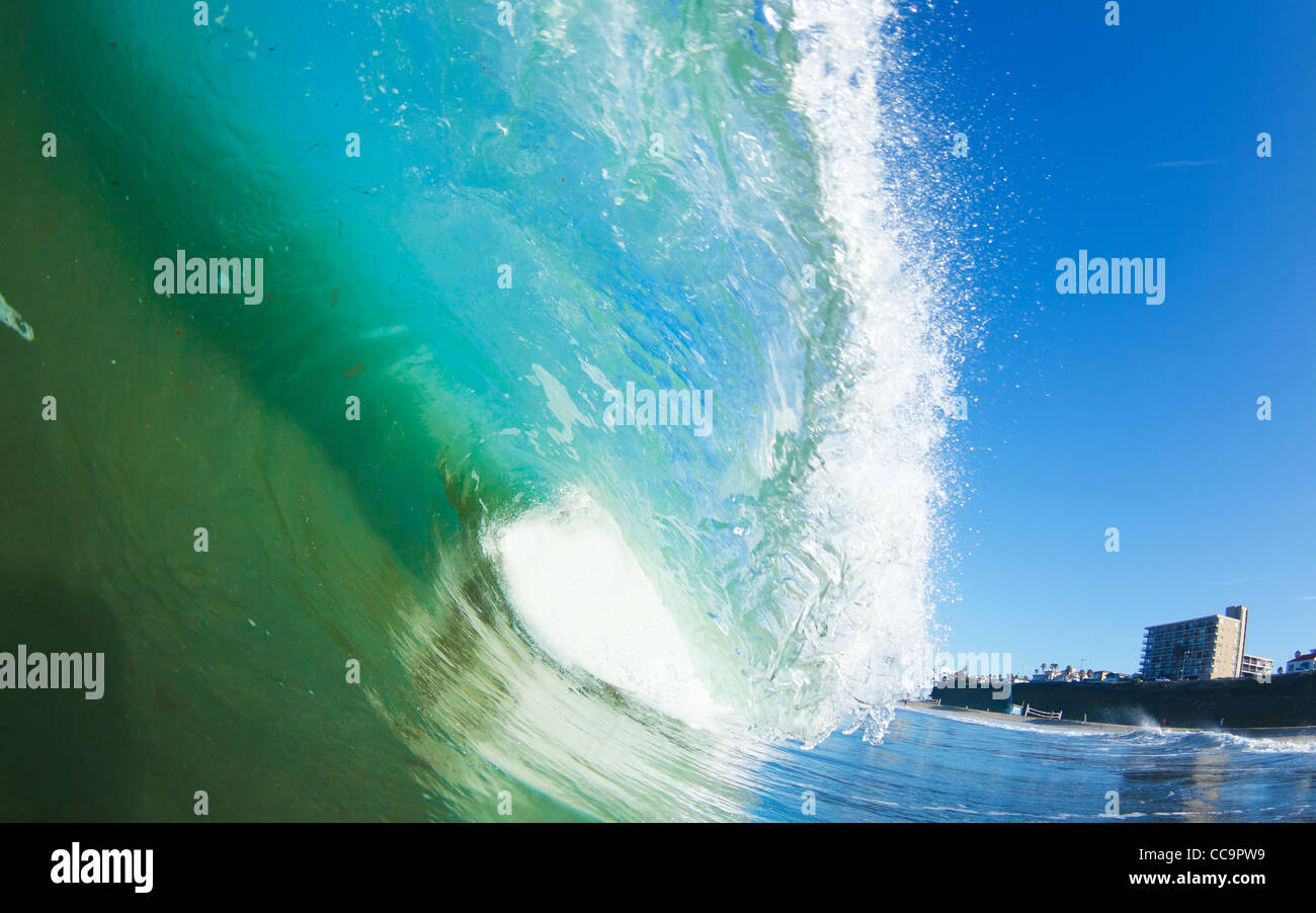 Blue Ocean Wave Stock Photo - Alamy