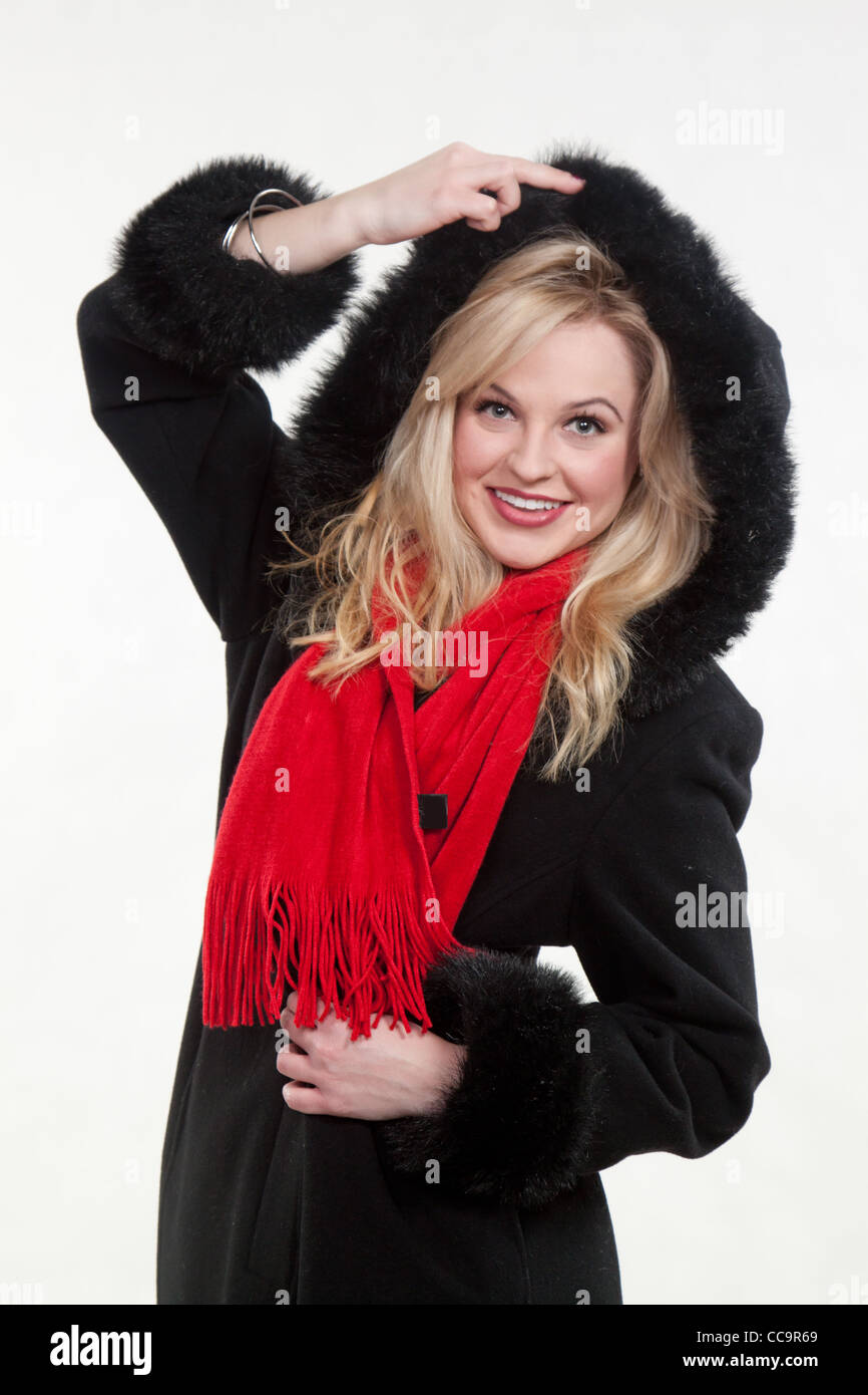 Friendly caucasian american fashion woman Stock Photo - Alamy