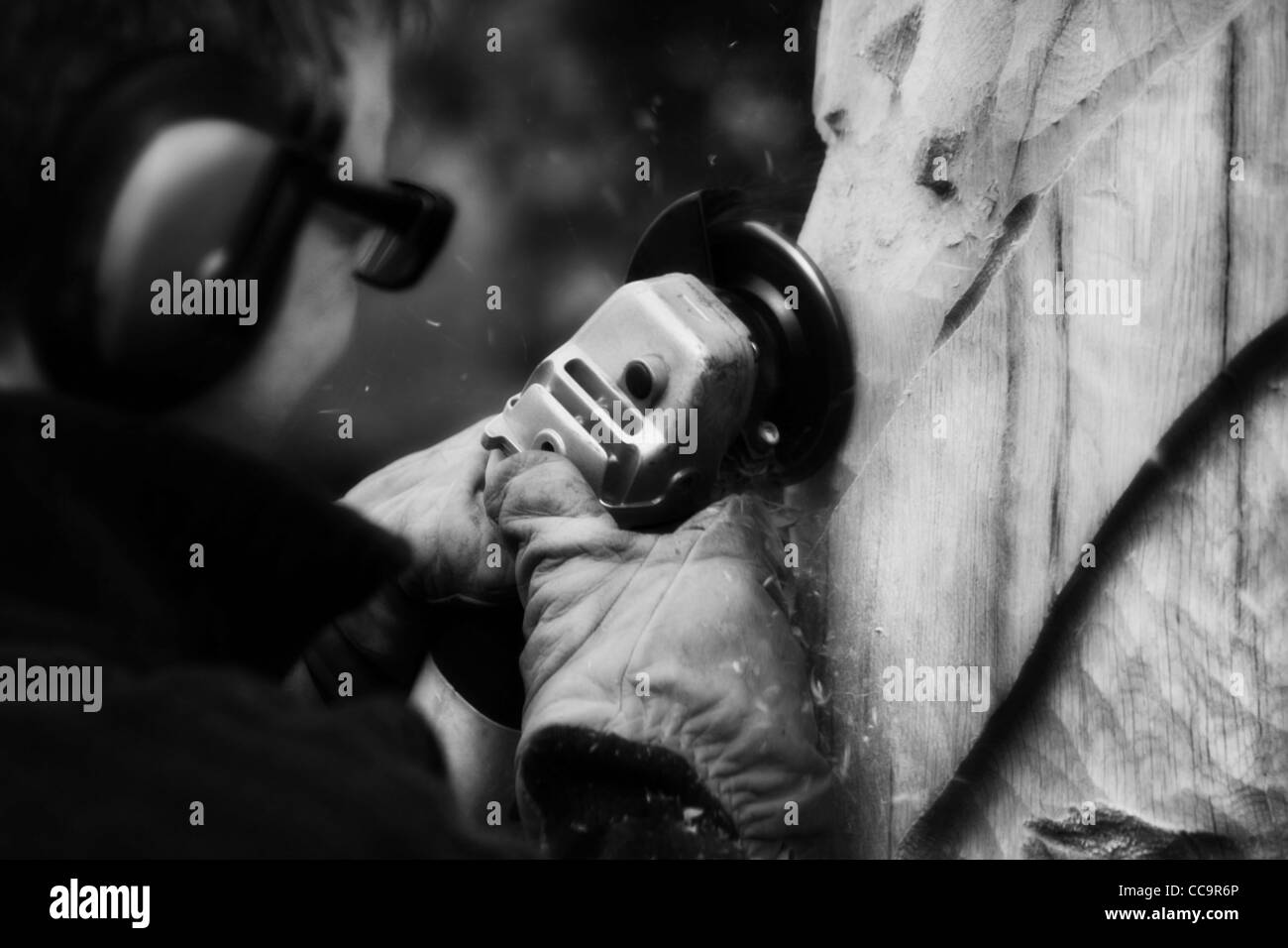 Work gloves on white Black and White Stock Photos & Images - Alamy