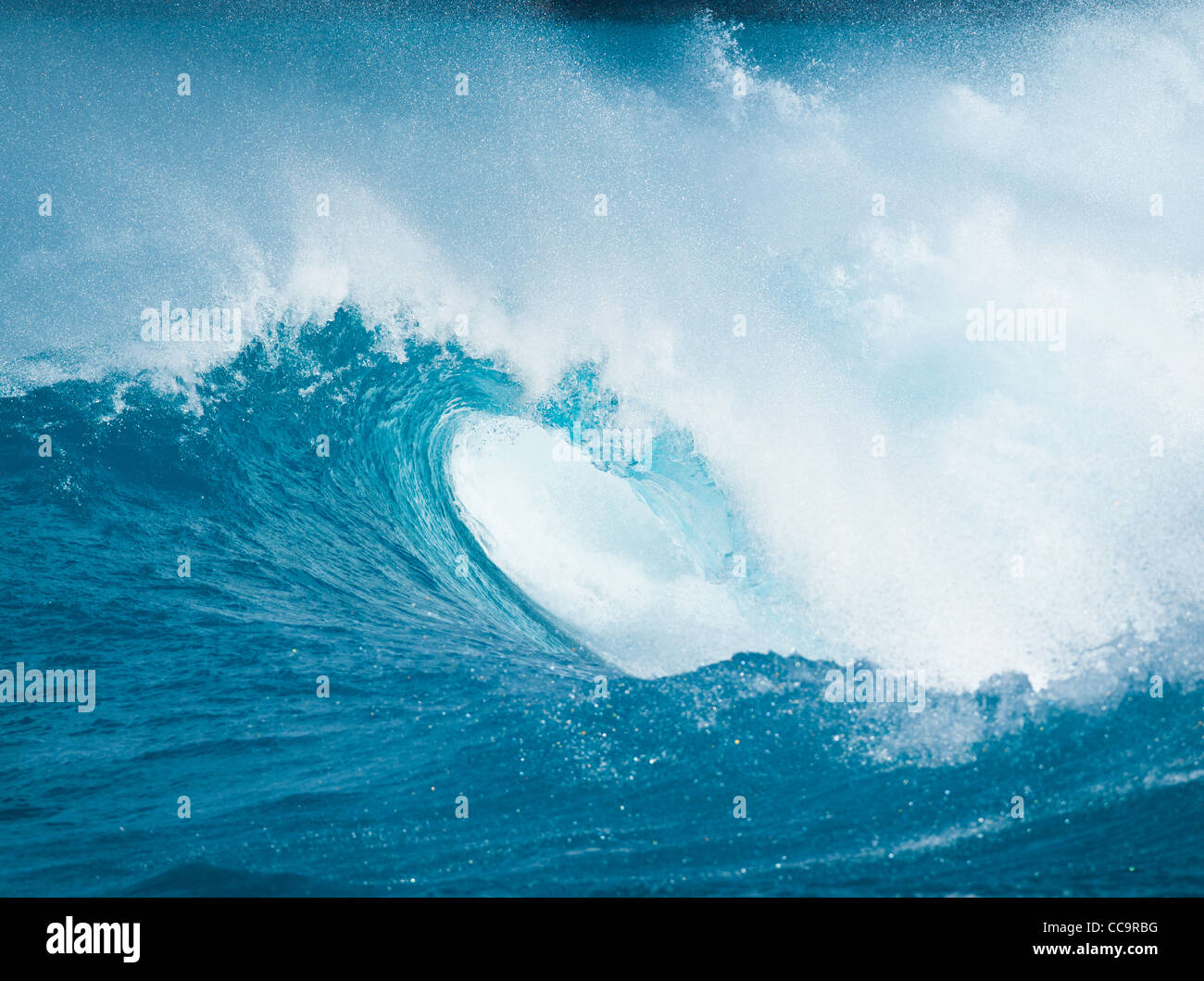 Blue Ocean Wave Stock Photo - Alamy