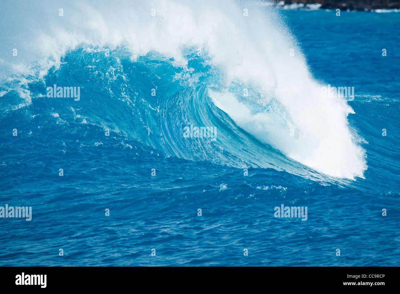 Beautiful Blue Ocean Wave Stock Photo - Alamy