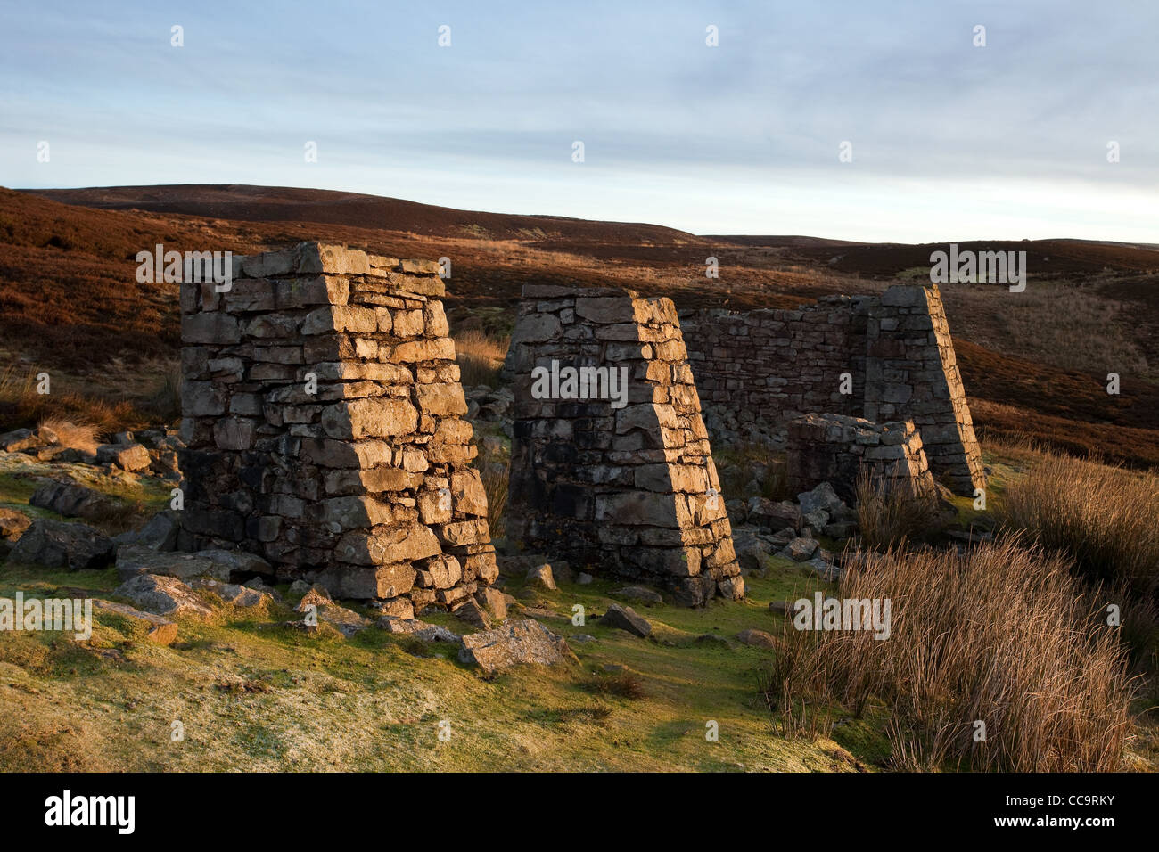 A Ruined Lead Mine at Surrender Bridge Ruined Structures at Swaledale ...