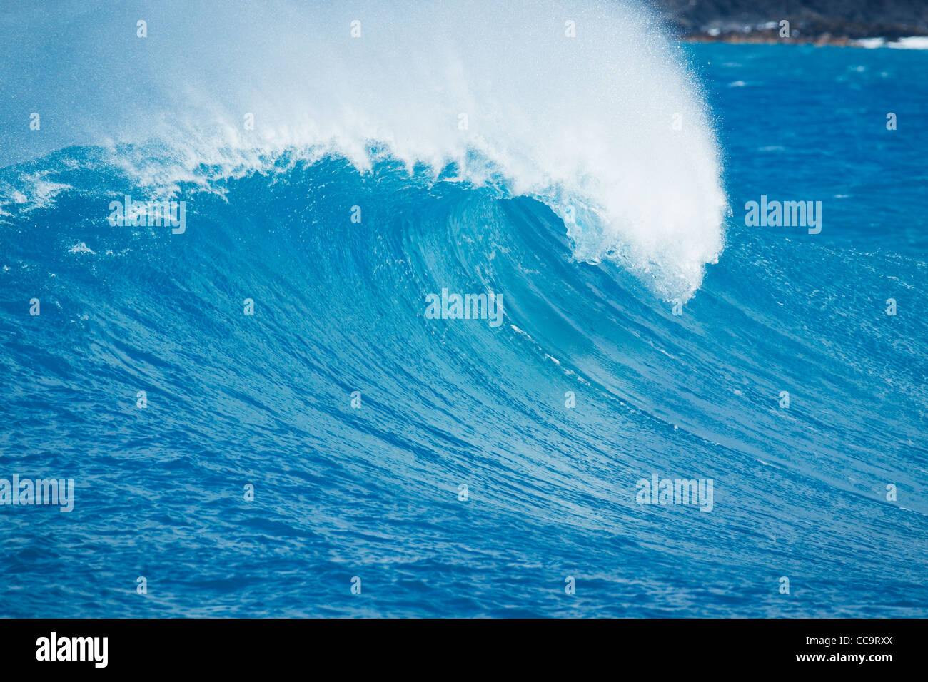 Beautiful Blue Ocean Wave Stock Photo - Alamy