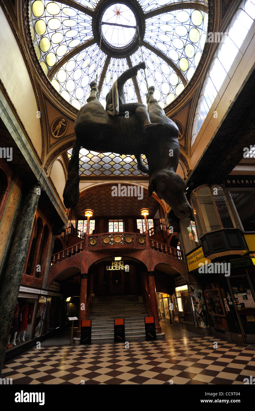 Sculpture by Controversial Artist David Cerny hanging inside the ...