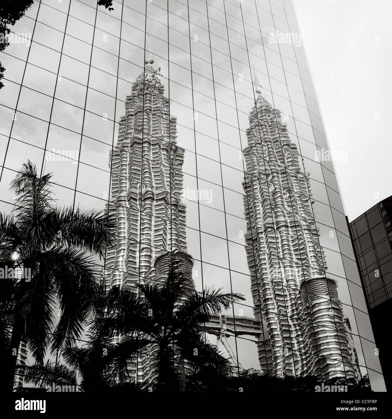Modern Architecture. Reflection of the Petronas Twin Towers in Kuala ...