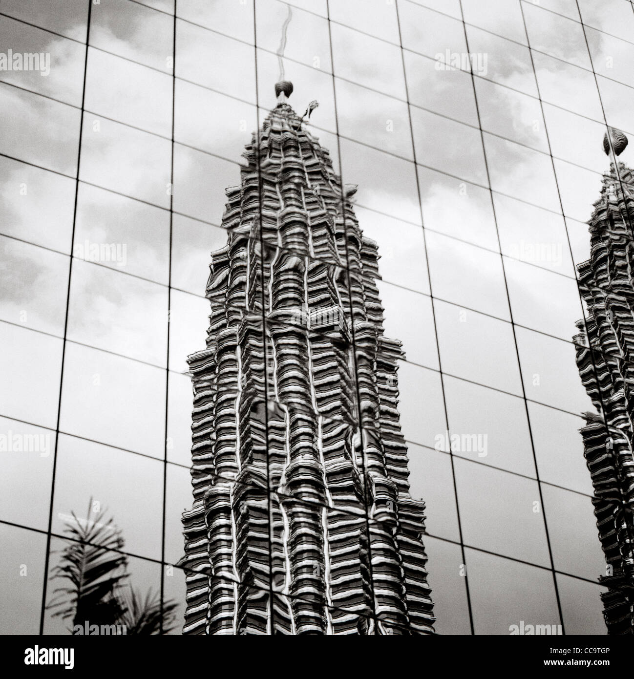Modern Architecture. Reflection of the Petronas Twin Towers in Kuala ...