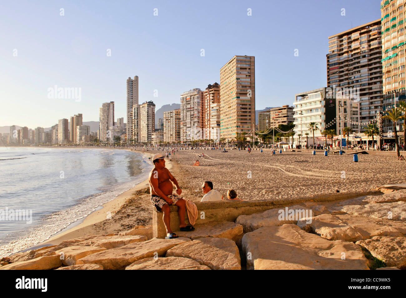 Playa Levante Beach, Benidorm, Costa Blanca, Spain Stock Photo - Alamy