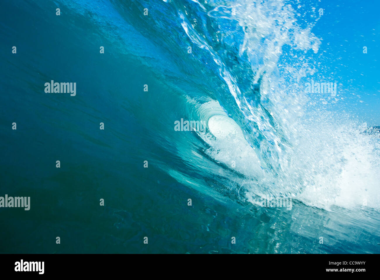 Blue Ocean Wave Stock Photo - Alamy