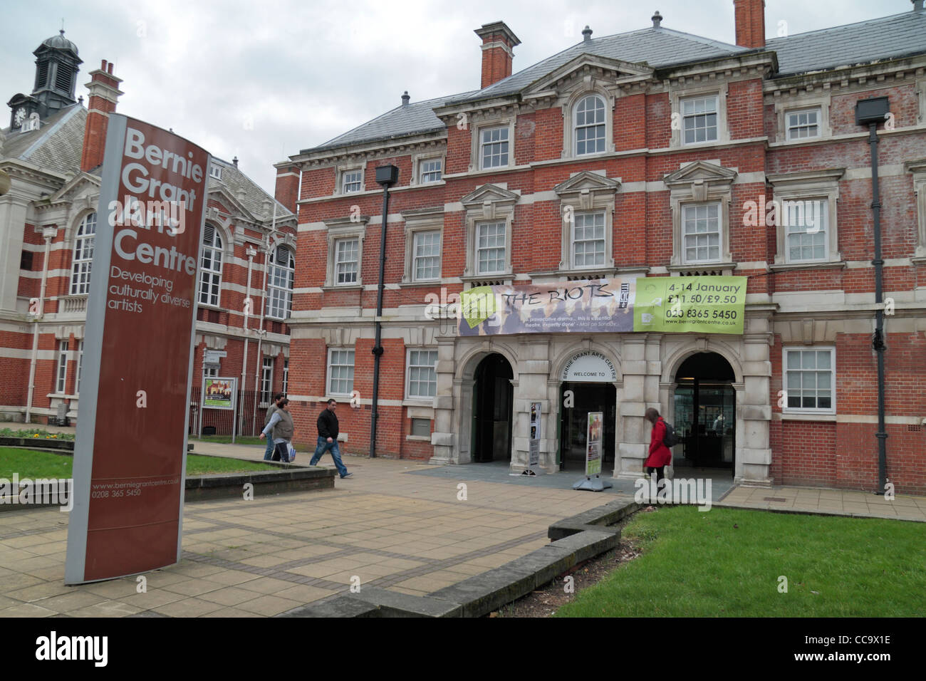 The front entrance building (called The Hub") of the Bernie Grant Arts ...
