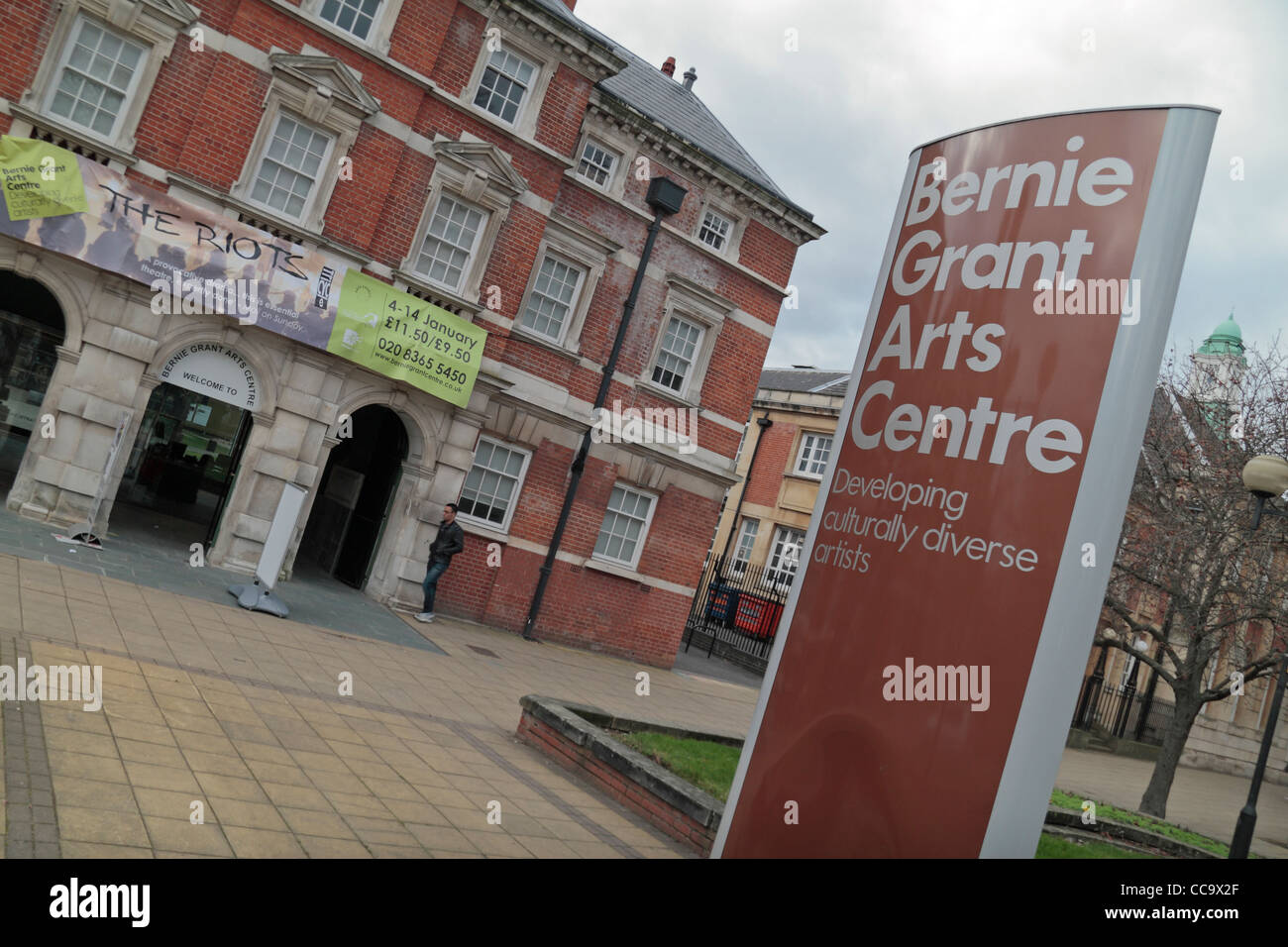 The front entrance building (called The Hub") of the Bernie Grant Arts ...