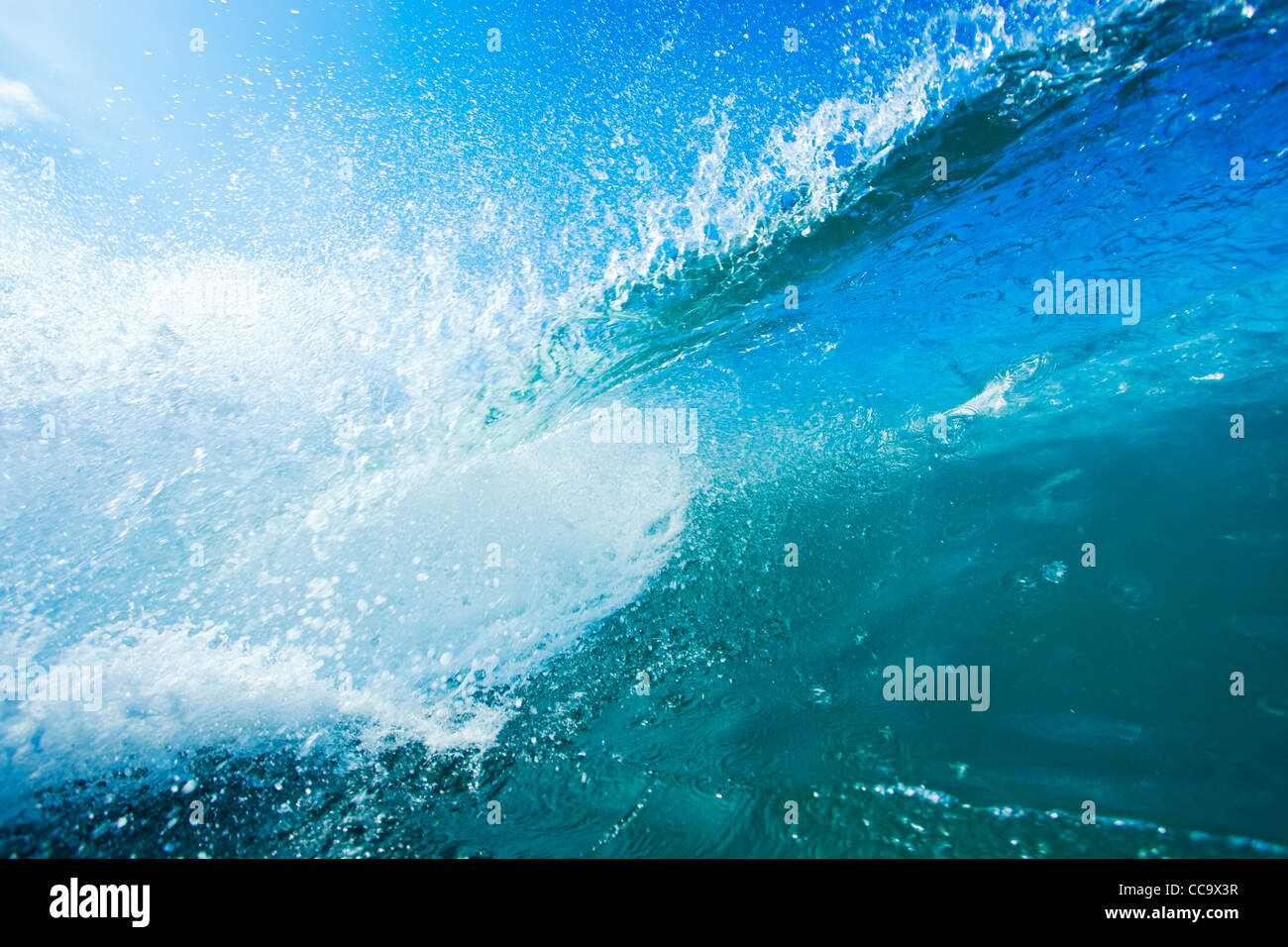 Blue Ocean Wave Stock Photo - Alamy