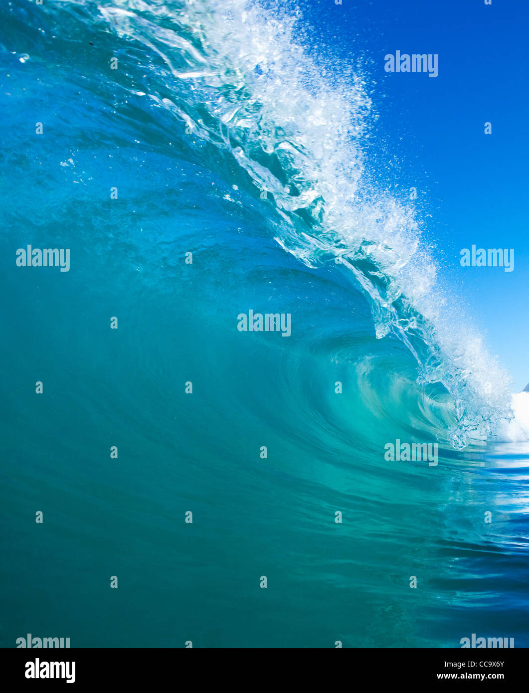 Blue Ocean Wave Stock Photo - Alamy