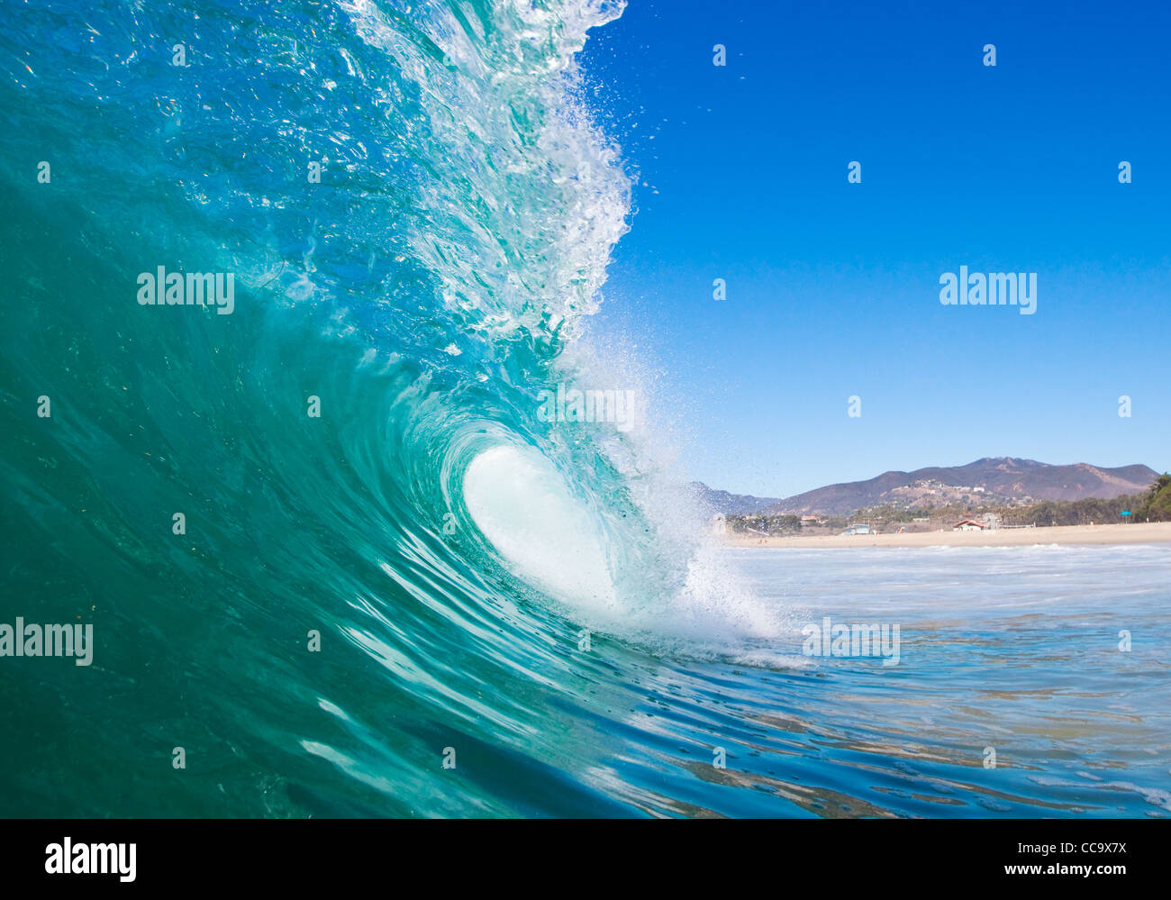 Blue Ocean Wave Stock Photo - Alamy