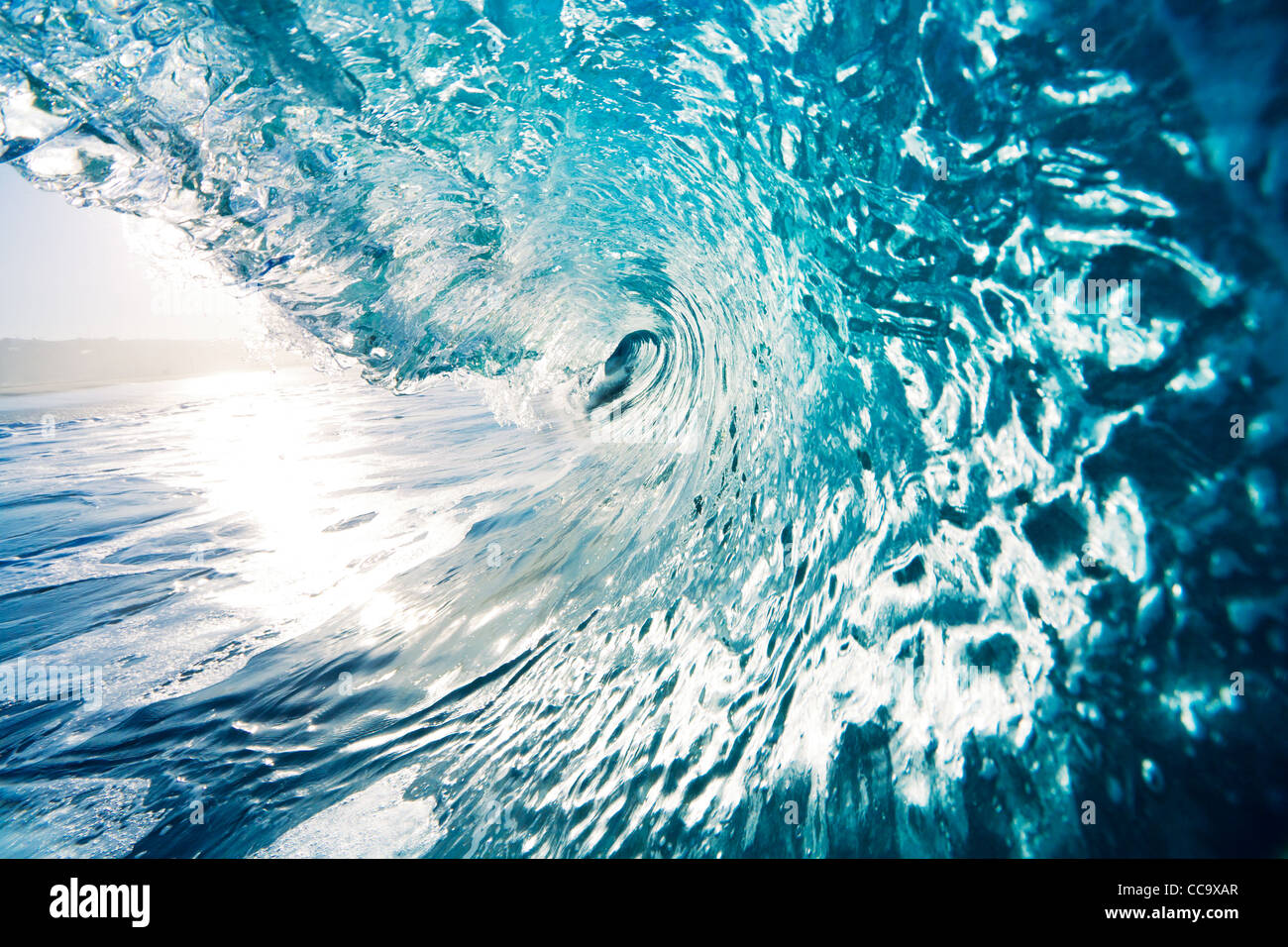 Blue Ocean Wave Stock Photo - Alamy