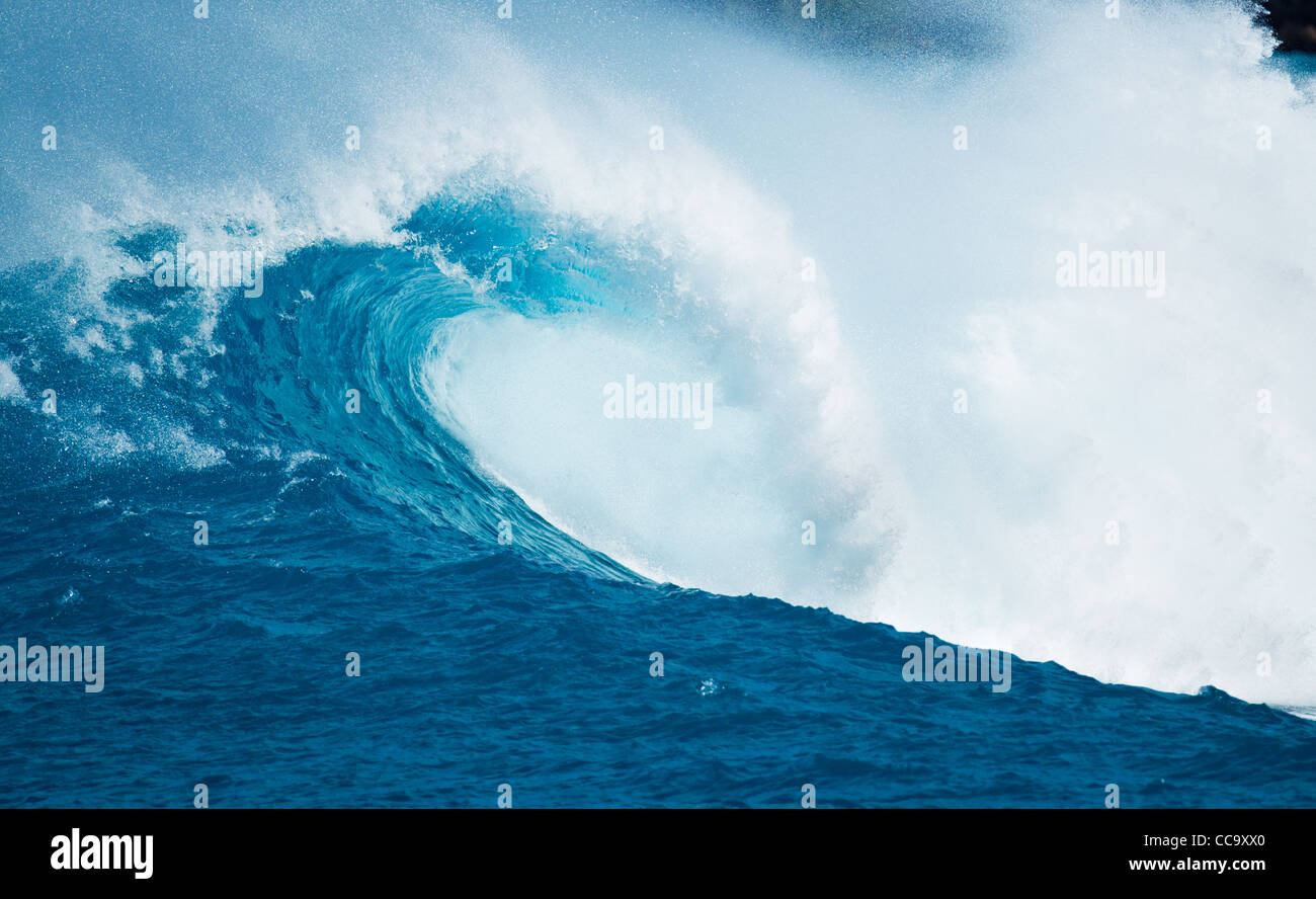 Blue Ocean Wave Stock Photo - Alamy