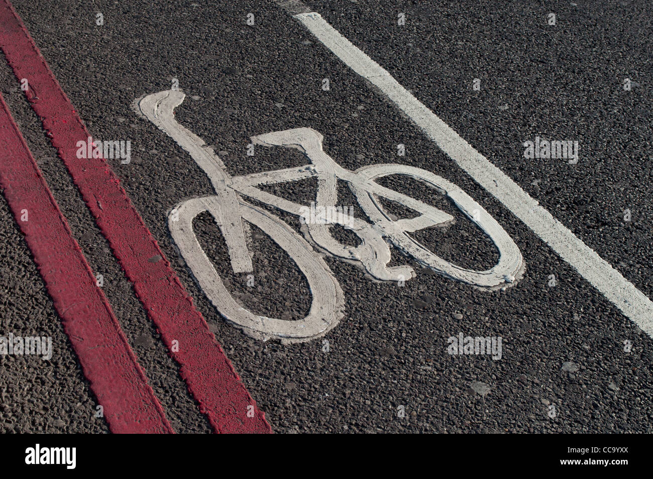 Cycle lane bicycle cycling road hi-res stock photography and images - Alamy
