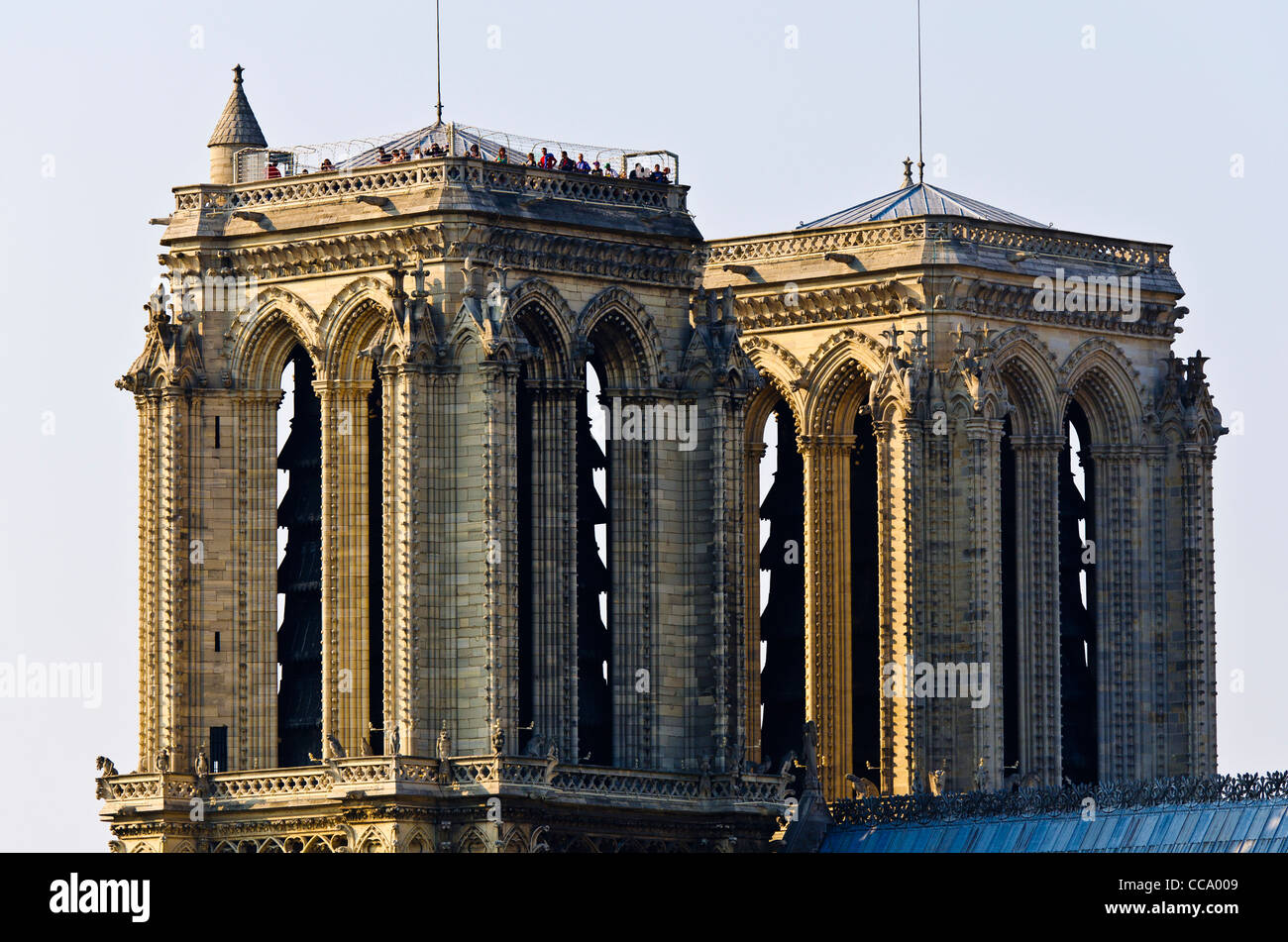 Paris notre dame cathedral bell towers hi-res stock photography and ...