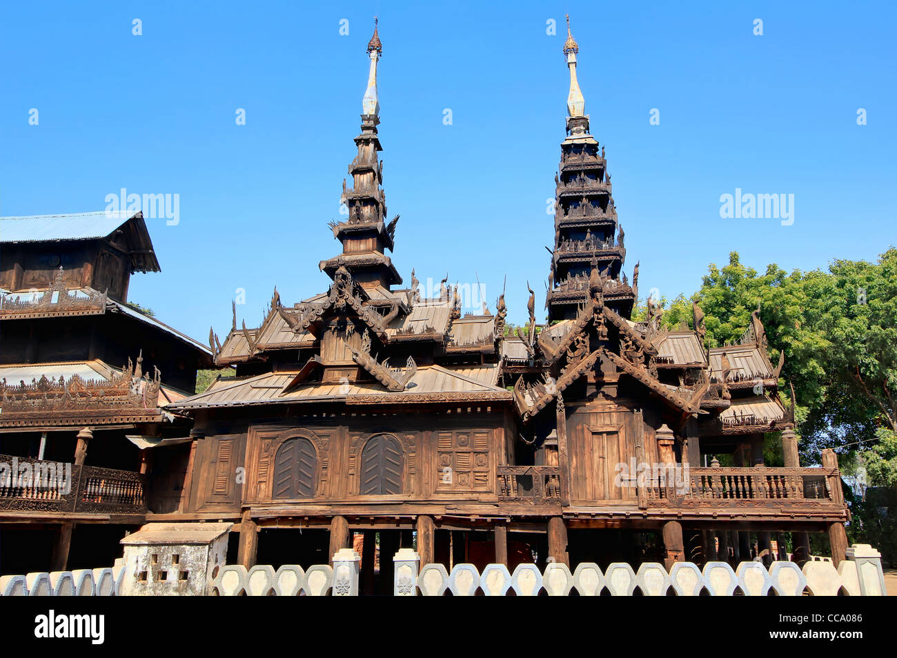 Nat Taung Kyaung Monastery, Bagan (Pagan), Myanmar (Burma Stock Photo ...