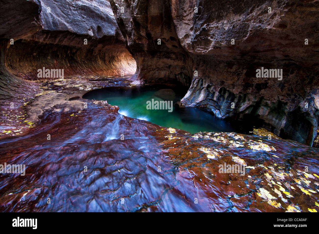 Turqoise pools at The Subway in Zion National Park, Utah Stock Photo - Alamy