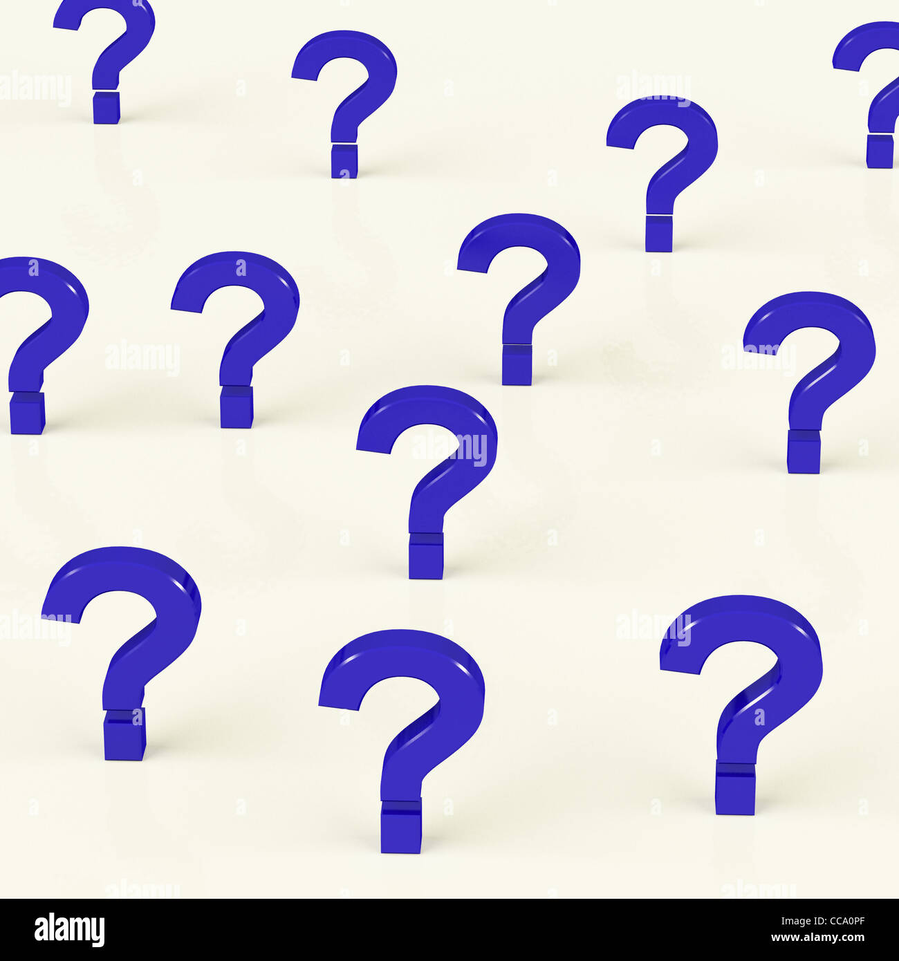 Multiple Blue Question Marks As Symbol For Information Stock Photo - Alamy