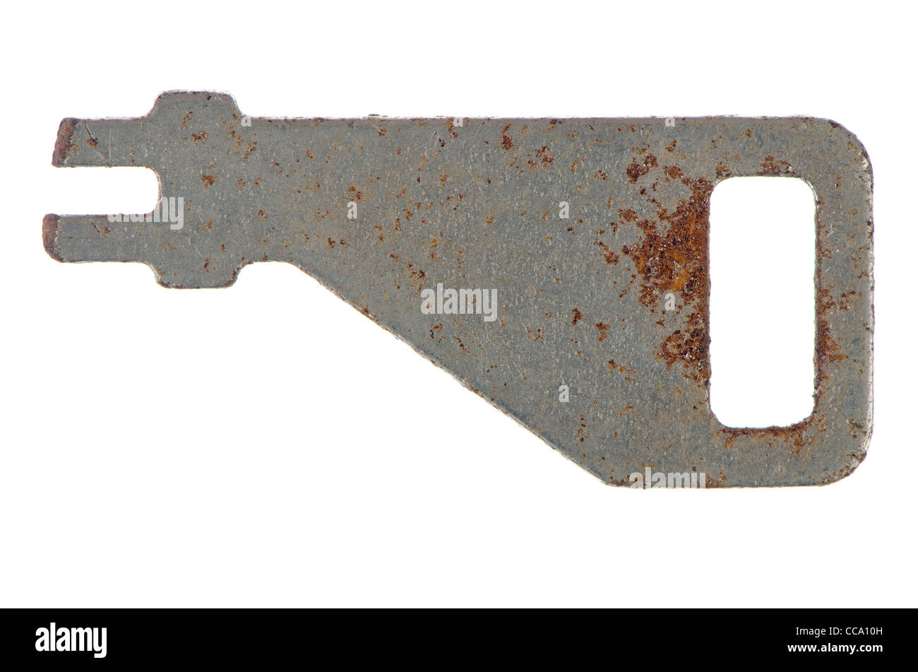 Old rusty key isolated on white background Stock Photo - Alamy