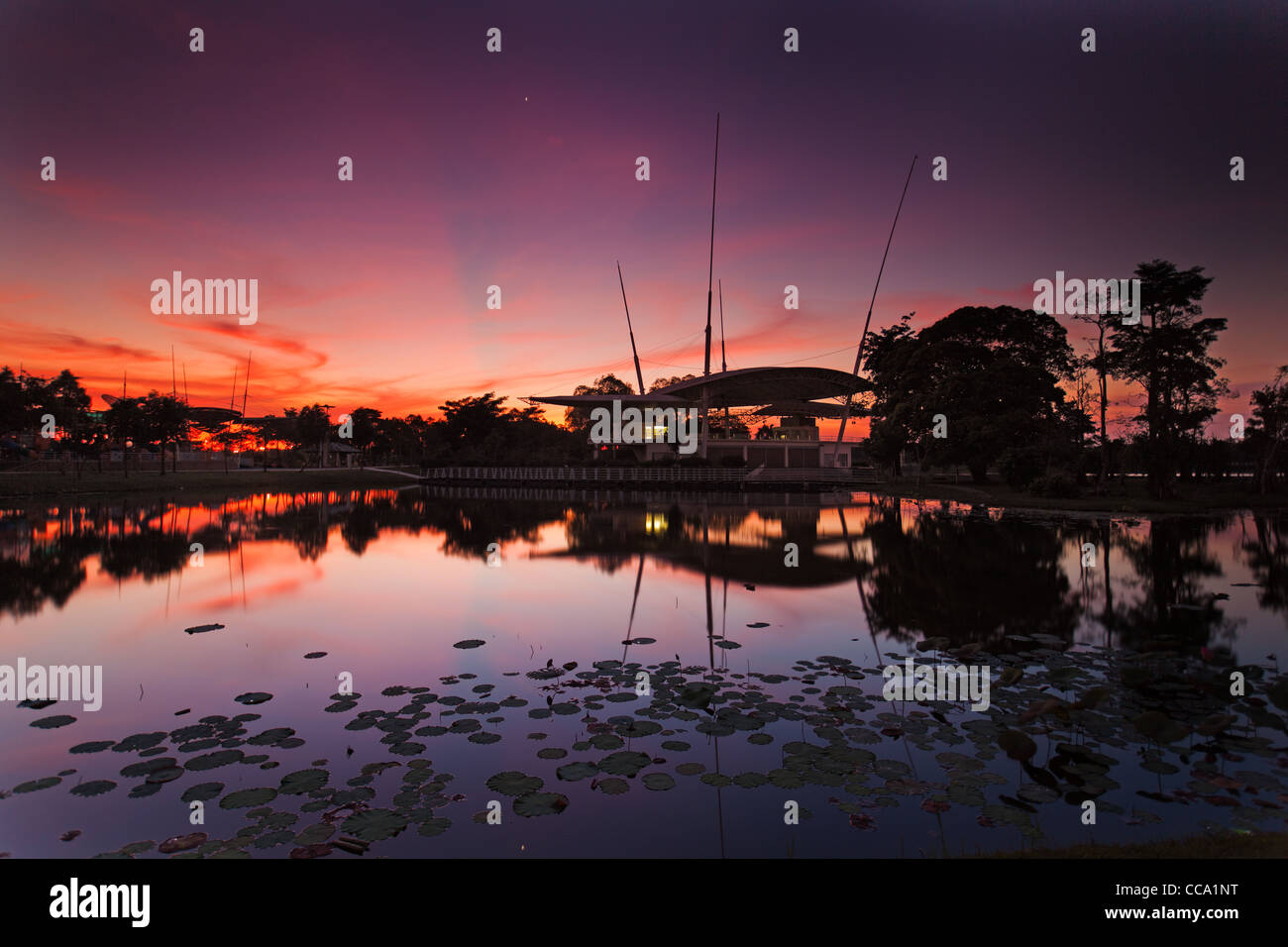 A sunset view of the Cyberjaya Park Stock Photo - Alamy