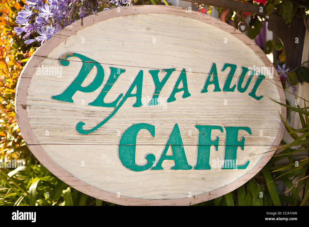sign, Playa Azul Cafe, Santa Barbara, California, United States of ...