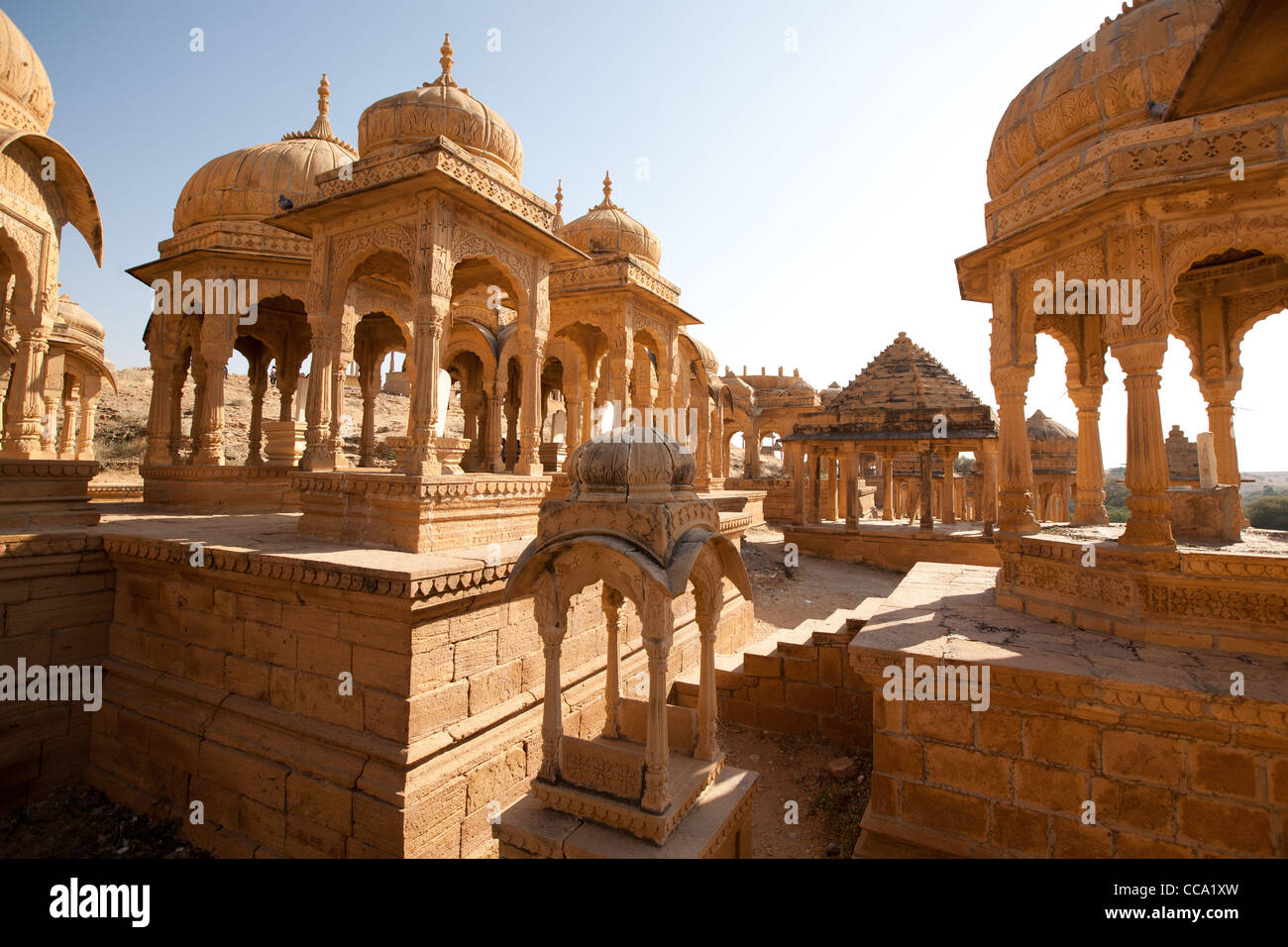 Bada Bagh (or Bara Bagh) and the chhatris monuments to Jaisalmer royals ...