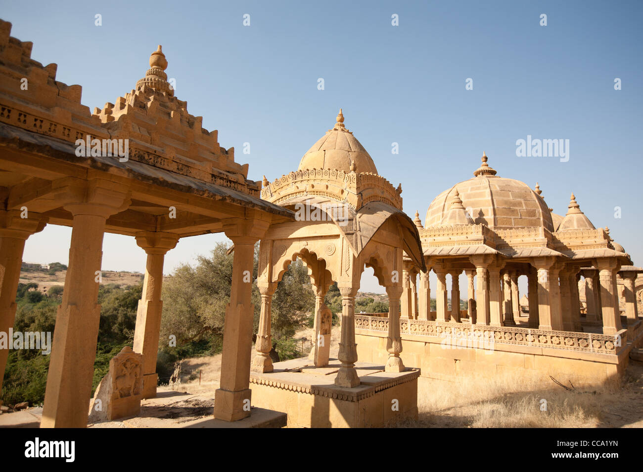 Bada Bagh (or Bara Bagh) and the chhatris monuments to Jaisalmer royals ...