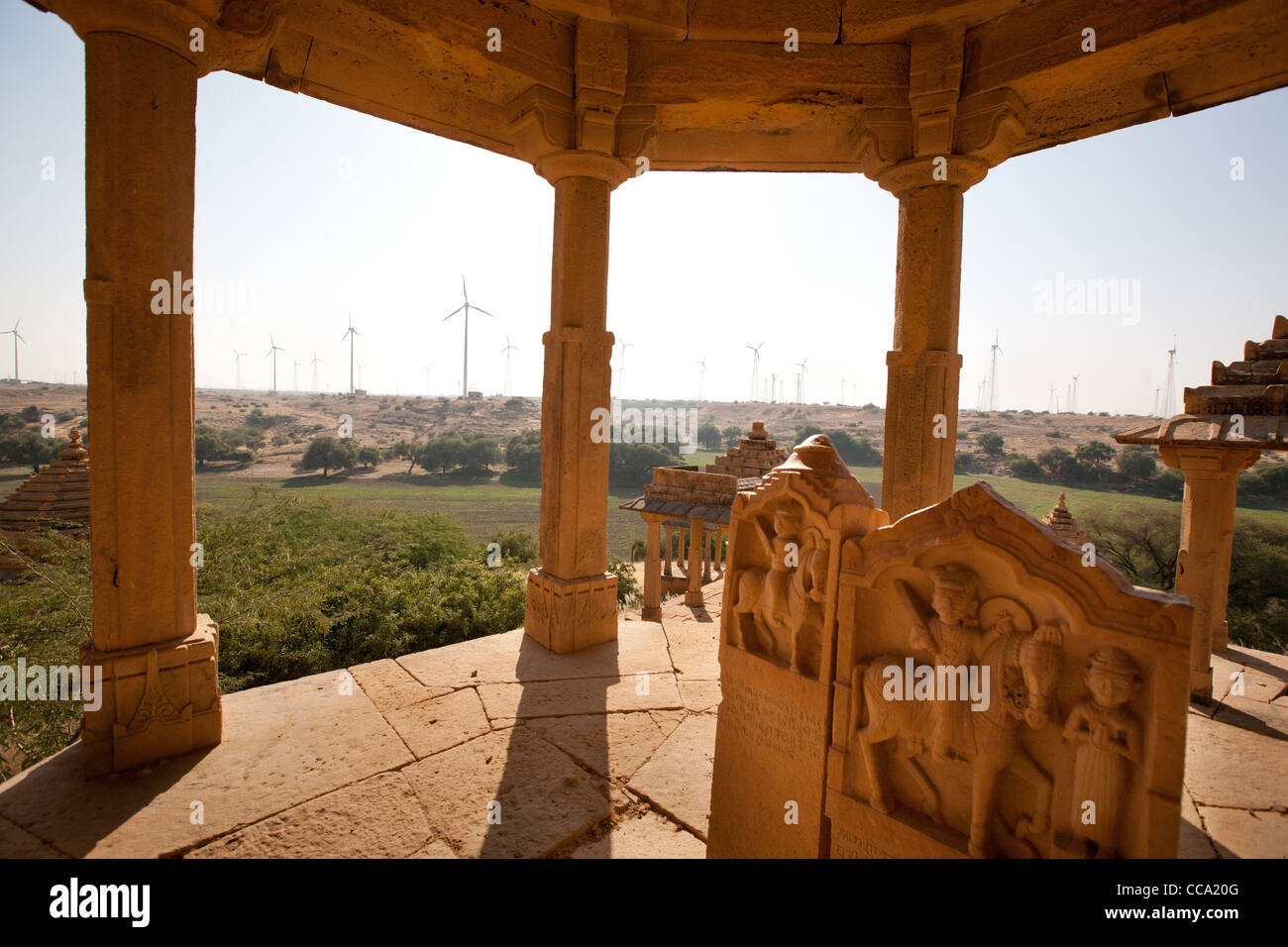 Bada Bagh (or Bara Bagh) monuments to Jaisalmer royals (cenotaph or ...