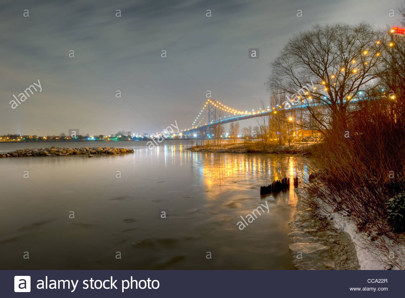 Ambassador Bridge, Detroit, Michigan High Resolution Stock Photography ...